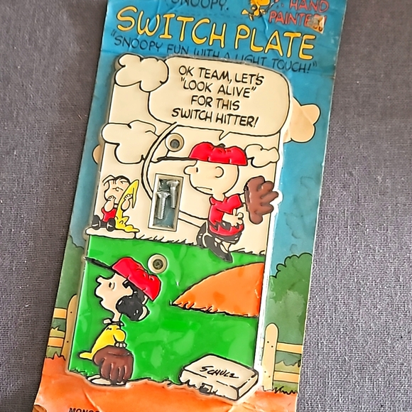 Snoopy | Wall Decor | Vintage 96s Peanuts Switch Plate Cover New Old ...